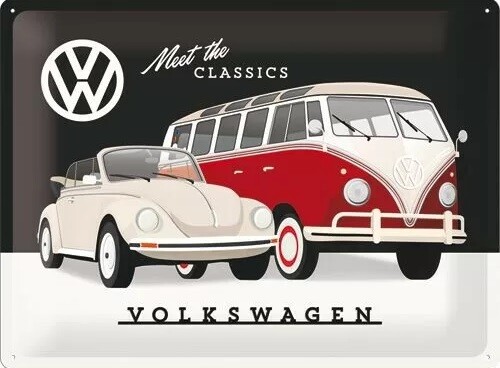 Volkswagen VW - T1 & Beetle | Collectible retro metal signs for your wall