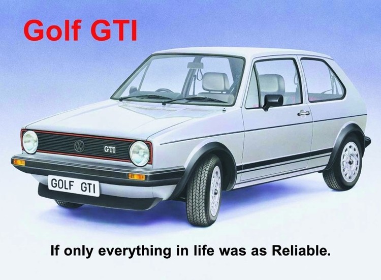 VW GOLF GTI | Collectible retro metal signs for your wall
