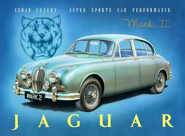 Jaguar MK2 Tin Signs, Metal Signs | Sold at EuroPosters