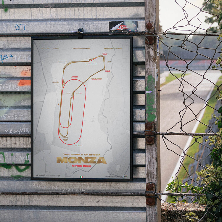 Art Print Monza Circuit - Track Evolution - The Temple of Speed ...