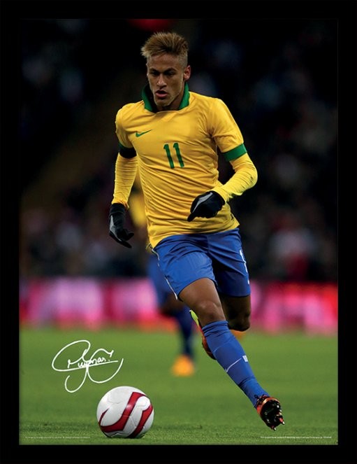 Neymar - Autograph Framed poster | Buy at Europosters