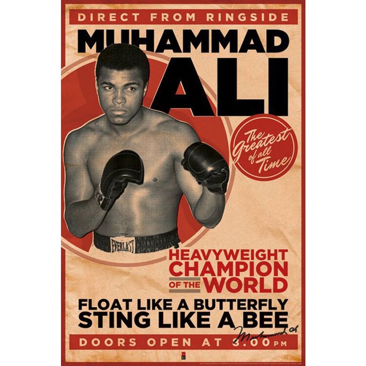 Poster, Quadro Muhammad Ali - Vintage Poster | Posters de parede | 3+1 ...