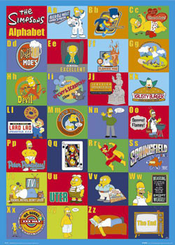 Poster, Quadro THE SIMPSONS - alphabet | Posters de parede | 3+1 GRATIS ...