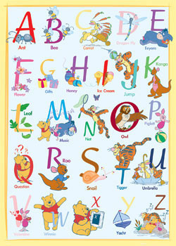 Poster, Quadro WINNIE THE POOH - alphabet | Posters de parede | 3+1 ...
