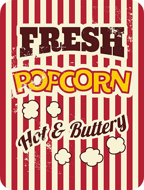 Wall Art Print | Retro Popcorn Poster, starry_eyed_girl | Europosters