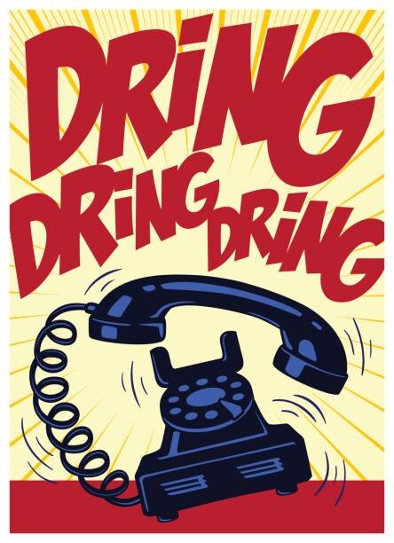 Wall Art Print | Retro telephone ringing vintage pop art, drante ...