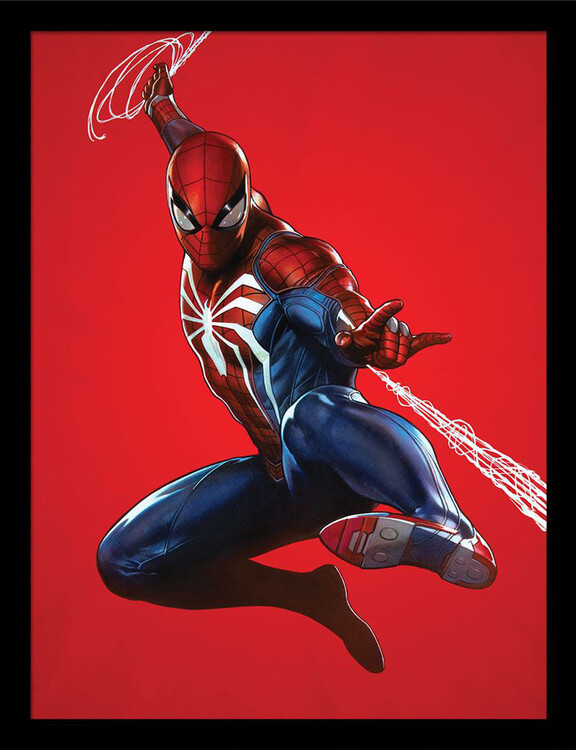 Spider-Man - Red Background Framed poster | Buy at Europosters