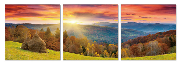 Sunset over the Countryside Mounted Art Print | Buy at EuroPosters