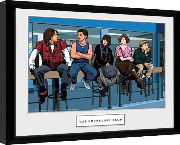 The Breakfast Club - Illustration Characters Framed poster | Buy at ...