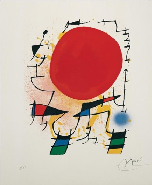 Art Print The Red Sun, Joan Miró | Posters, Wall Art | Europosters