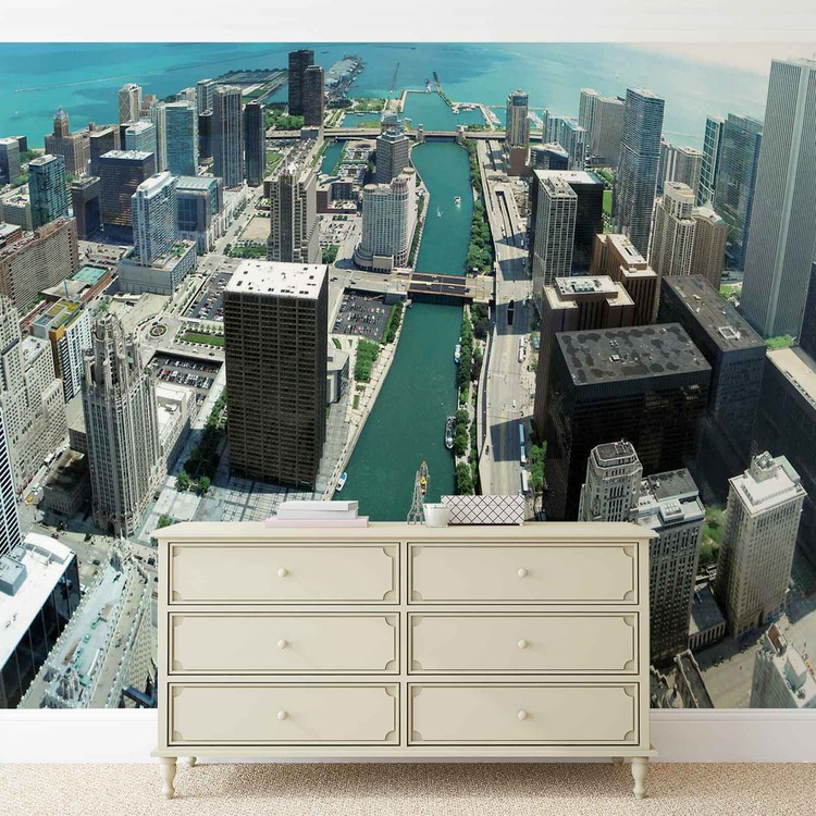City Chicago Wall Paper Mural | Buy at EuroPosters