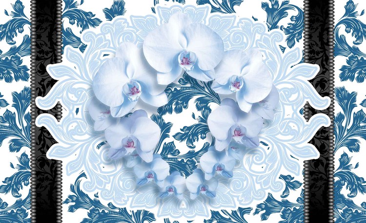 Flowers Floral Pattern Wall Paper Mural | Buy at EuroPosters