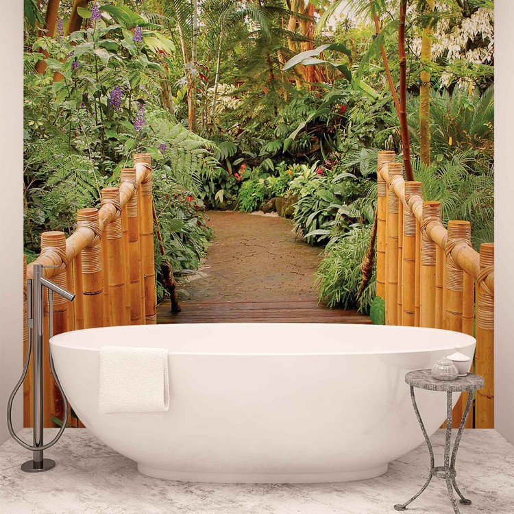 Forest Nature Path Bamboo Wall Paper Mural | Buy at EuroPosters