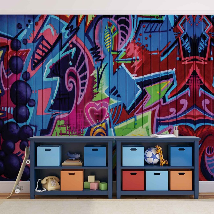 Graffiti Street Art Wall Paper Mural | Buy at EuroPosters