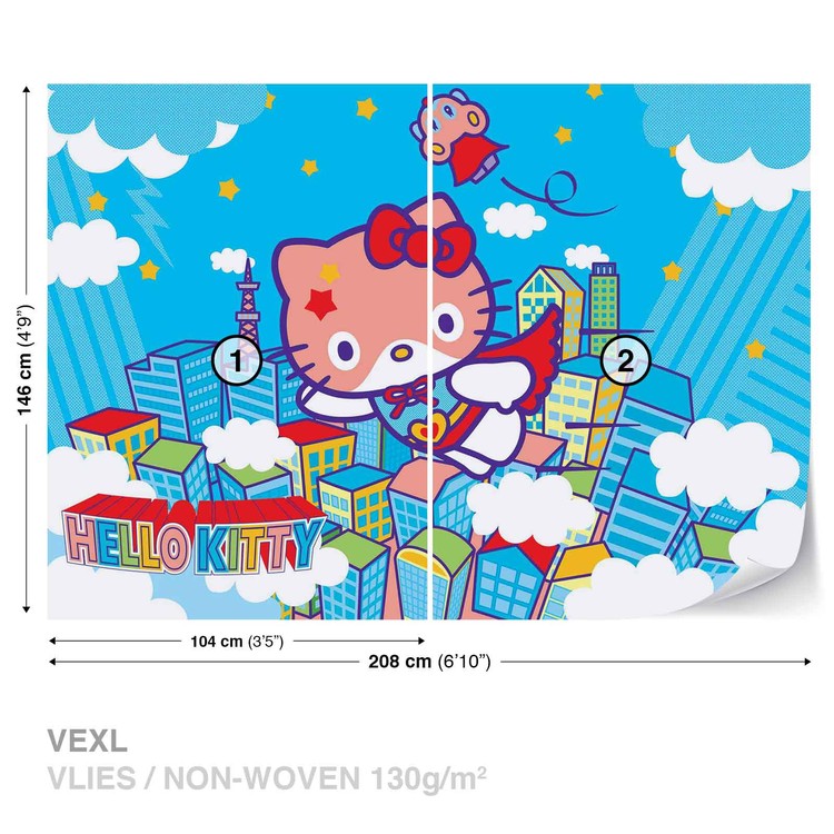 Hello Kitty Wall Paper Mural | Buy at EuroPosters