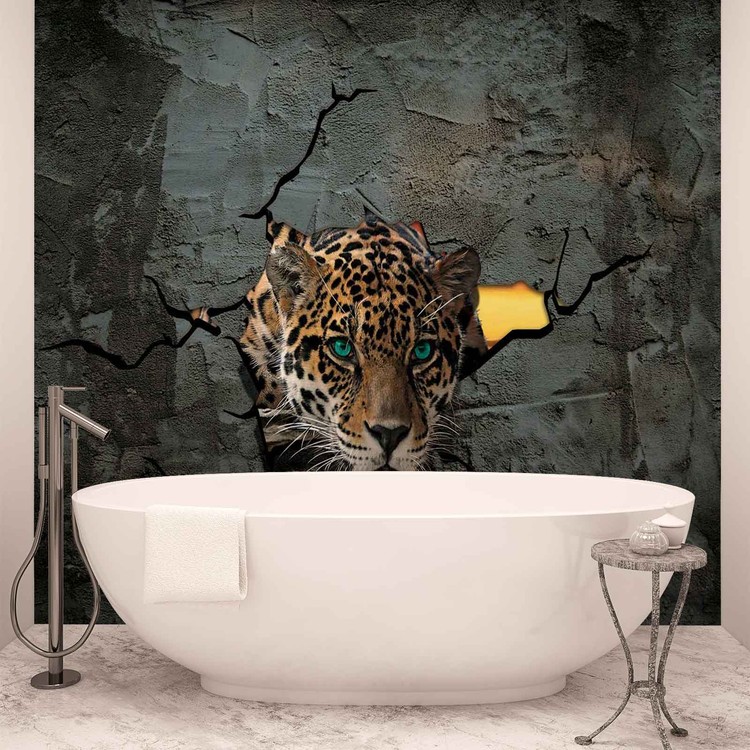 Leopard 3D Wall Paper Mural | Buy at EuroPosters