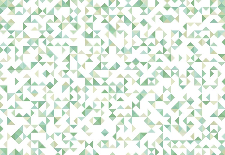Modern Geometric Pattern Green Wall Paper Mural | Buy at EuroPosters