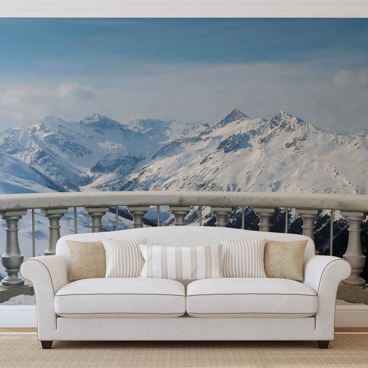 Mountain Scene Wall Paper Mural | Buy at EuroPosters