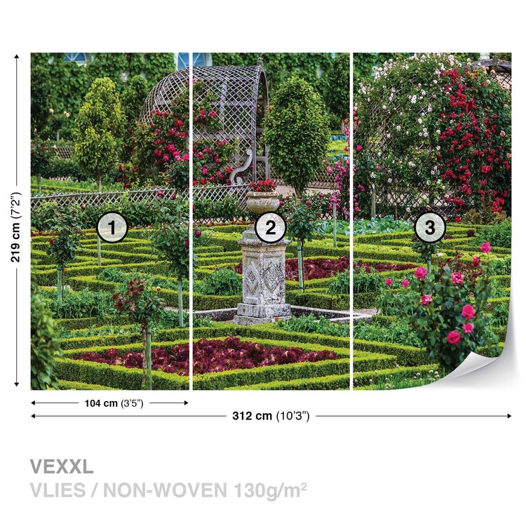 Rose Garden Wall Paper Mural | Buy at EuroPosters