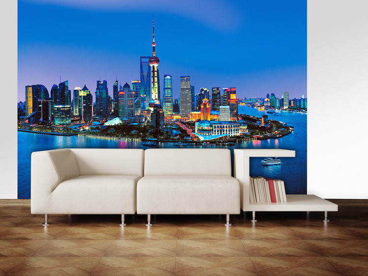 SHANGHAI - skyline Wall Mural | Buy online at Europosters