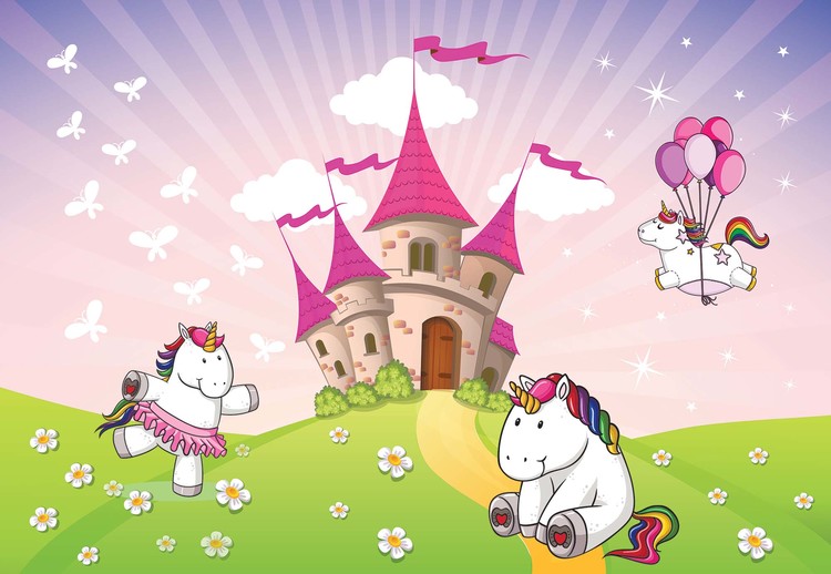 Unicorn Castle Wall Paper Mural | Buy at EuroPosters