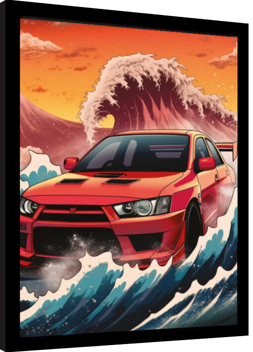 Wave Collection - Wave Cars Evo Framed poster | Buy at Europosters