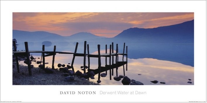 Art Print Wooden Landing Jetty - David Noton, Cumbria | Posters, Wall ...